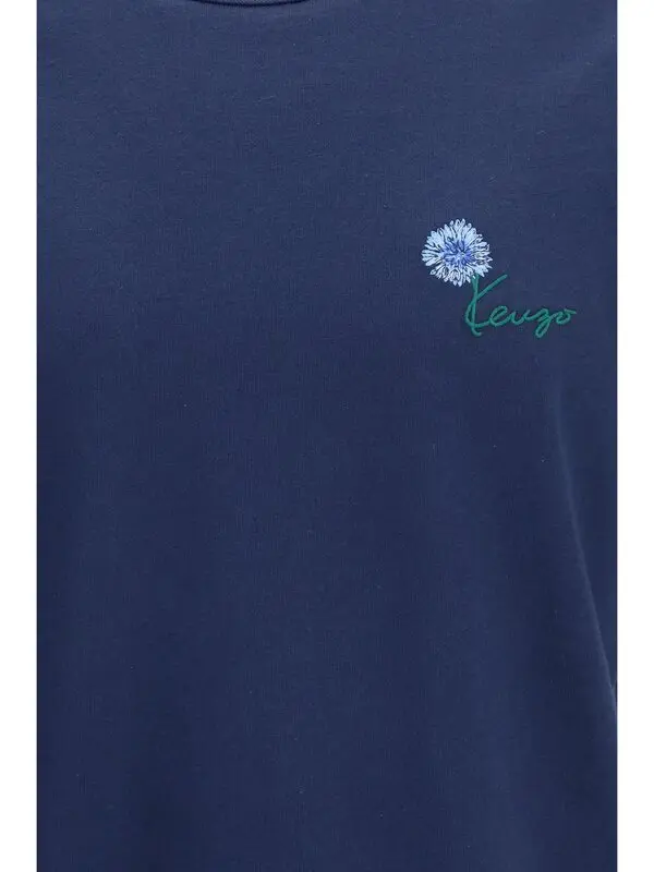 Kenzo Tulip Embroidered Cotton T-shirt