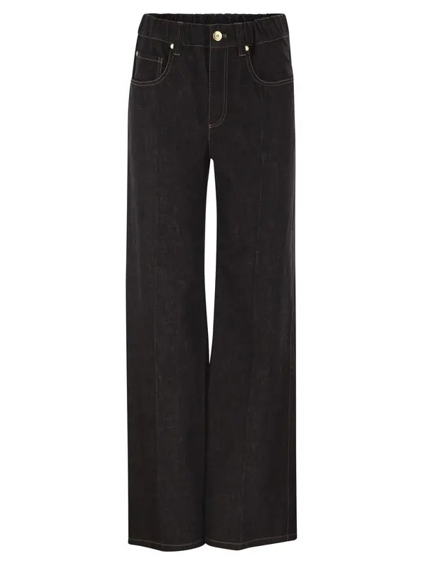 Brunello Cucinelli Wide-leg Cotton Denim Jeans - Multicolor