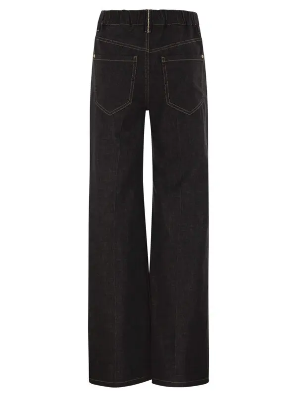 Brunello Cucinelli Wide-leg Cotton Denim Jeans - Multicolor