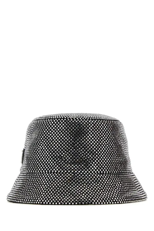 Prada Embellished Fabric Bucket Hat