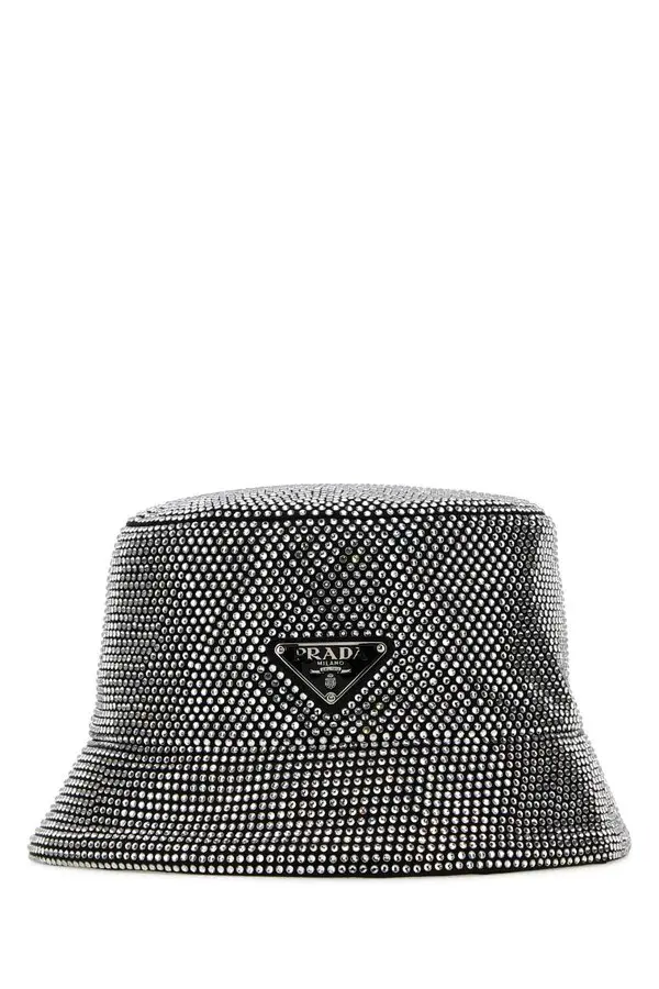Prada Embellished Fabric Bucket Hat