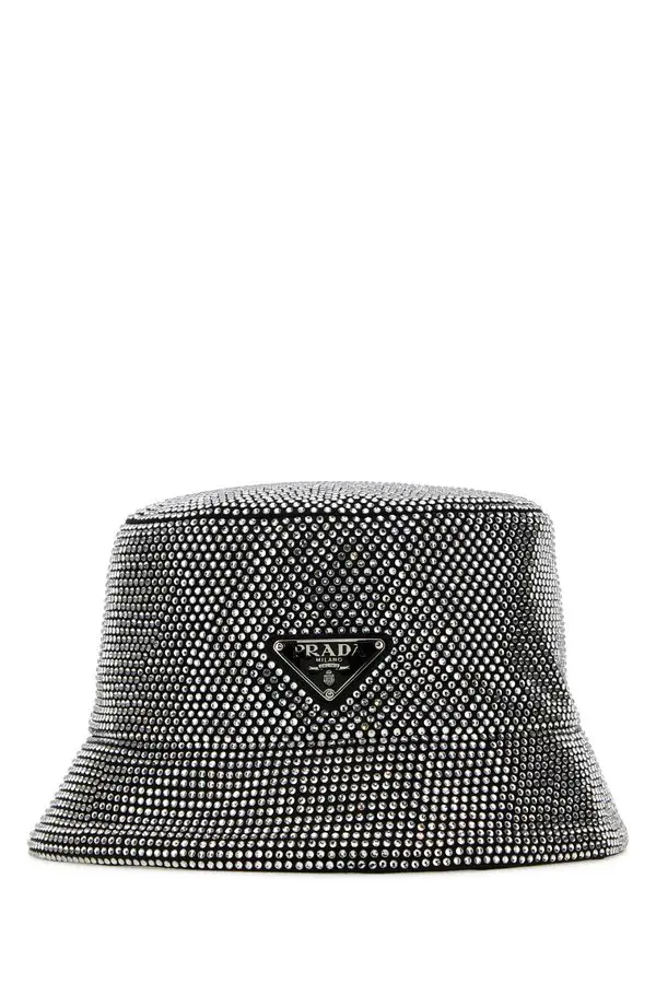 Prada Embellished Fabric Bucket Hat
