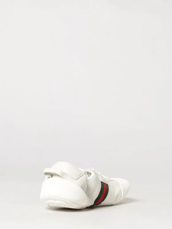 Gucci Flex Low-top Leather Sneakers With Iconic Web Detail