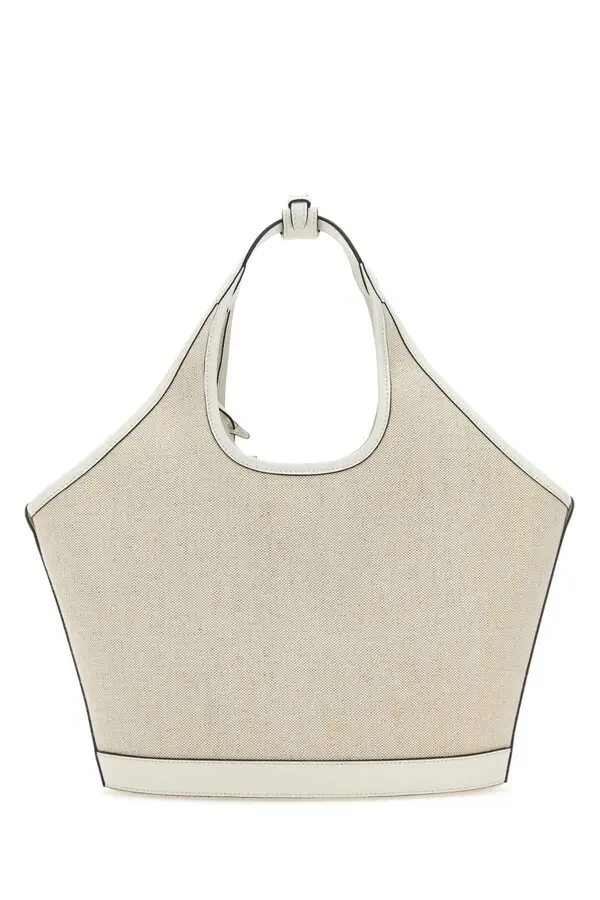 Prada Sand Canvas Handbag