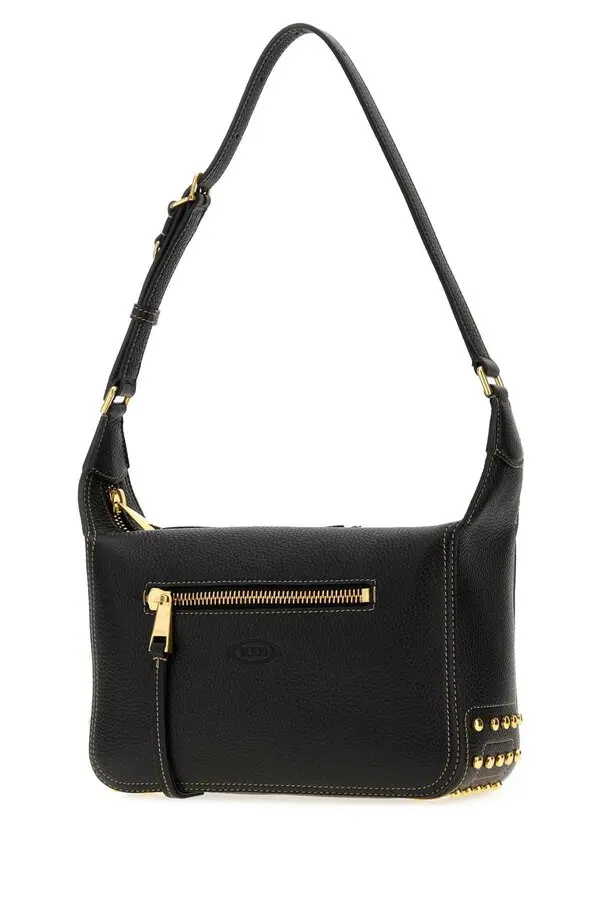TOD'S Leather Shoulder Bag - Black