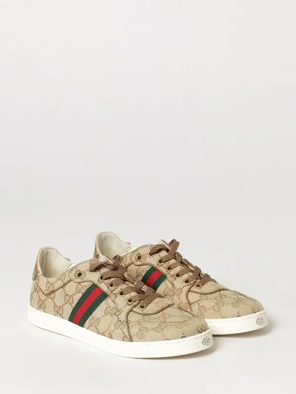 Gucci Stretch Low-top Cotton Sneakers With Jacquard Gg Monogram