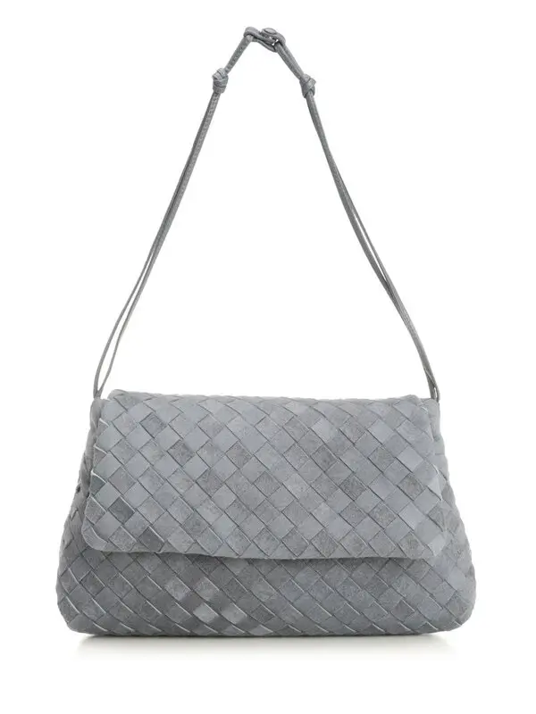 Bottega Veneta Suede Giorno Bag - Blue