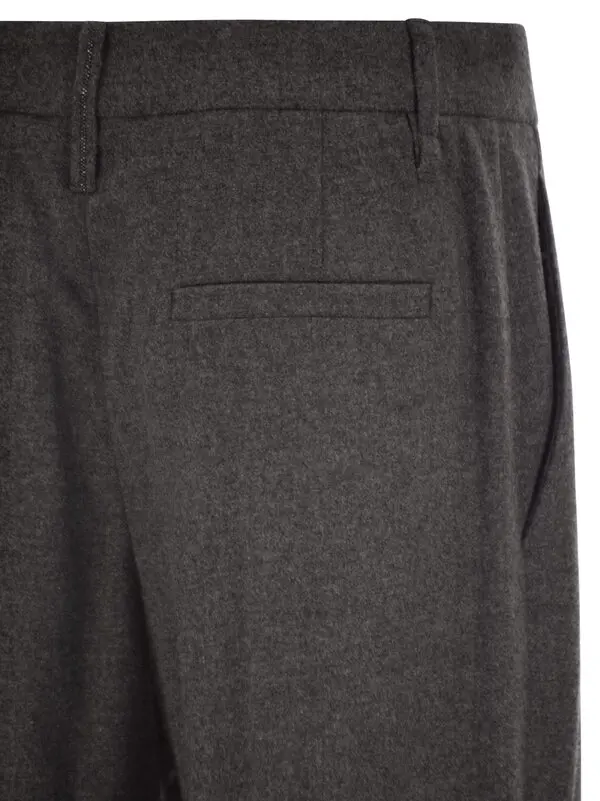 Brunello Cucinelli Virgin Wool And Cashmere Tailored Trousers - Multicolor