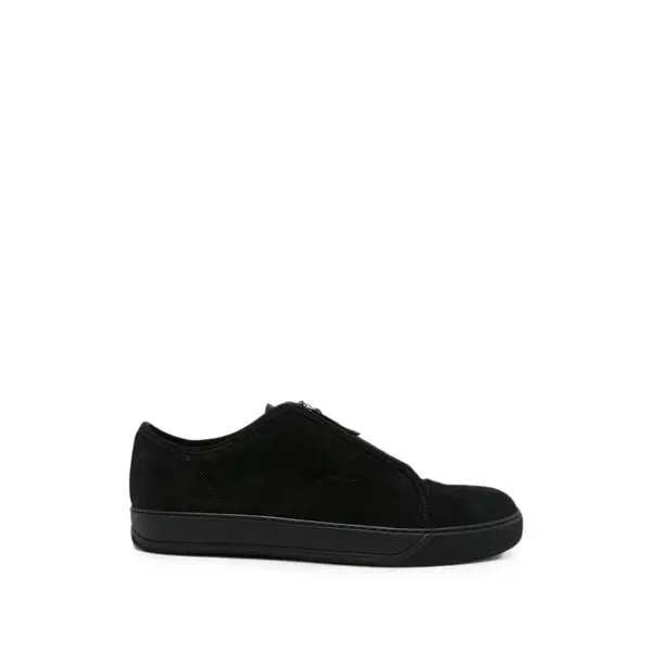 LANVIN Suede Front Zip-fastening Slip-on Trainers - Black
