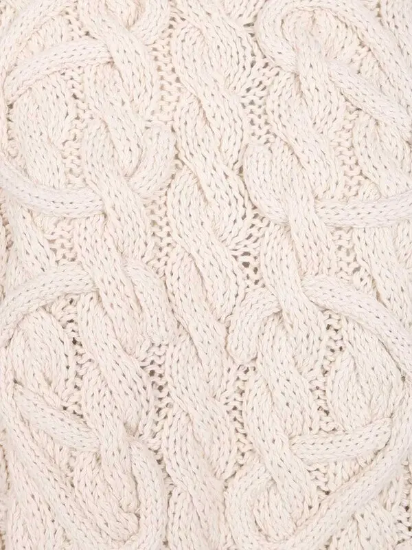 Loewe Anagram Sweater In Wool And Cotton Blend - Cream