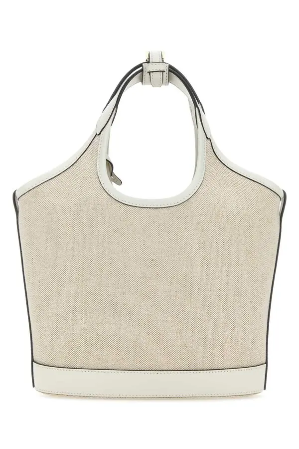 Prada Sand Canvas Handbag