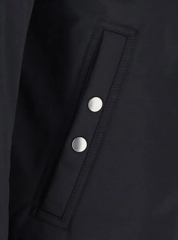 Rick Owens Dracuflight' Black Jacket With Oversized High Collar In Tech Fabric For