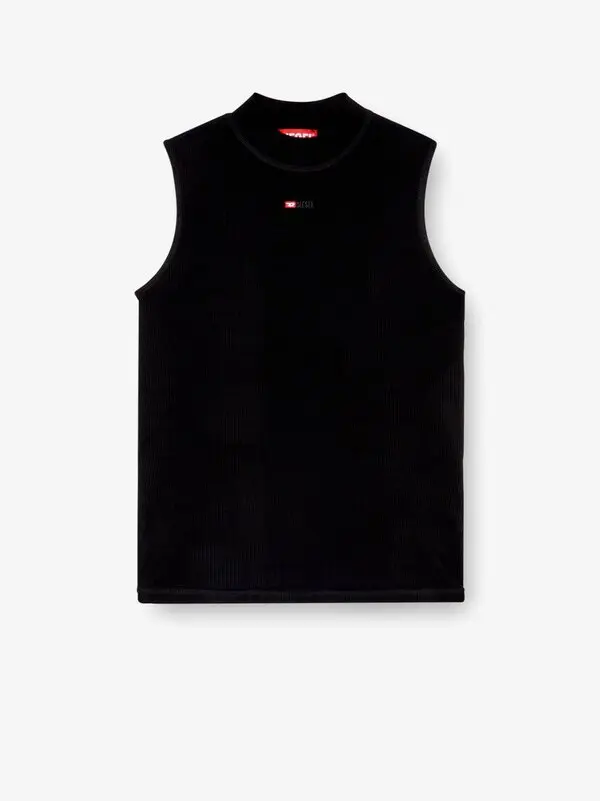 DIESEL® Stretch Viscose Mock Neck Tank Top - Multicolor
