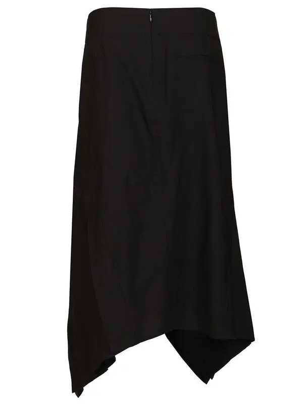 Bottega Veneta Lightweight Wool Midi Skirt - Black