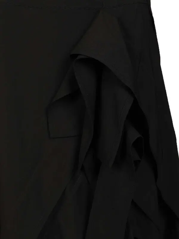 Bottega Veneta Lightweight Wool Midi Skirt - Black