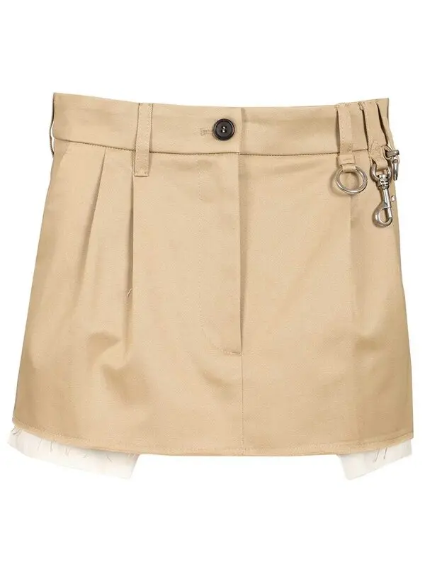 Miu Miu Cotton Chino Mini Skirt