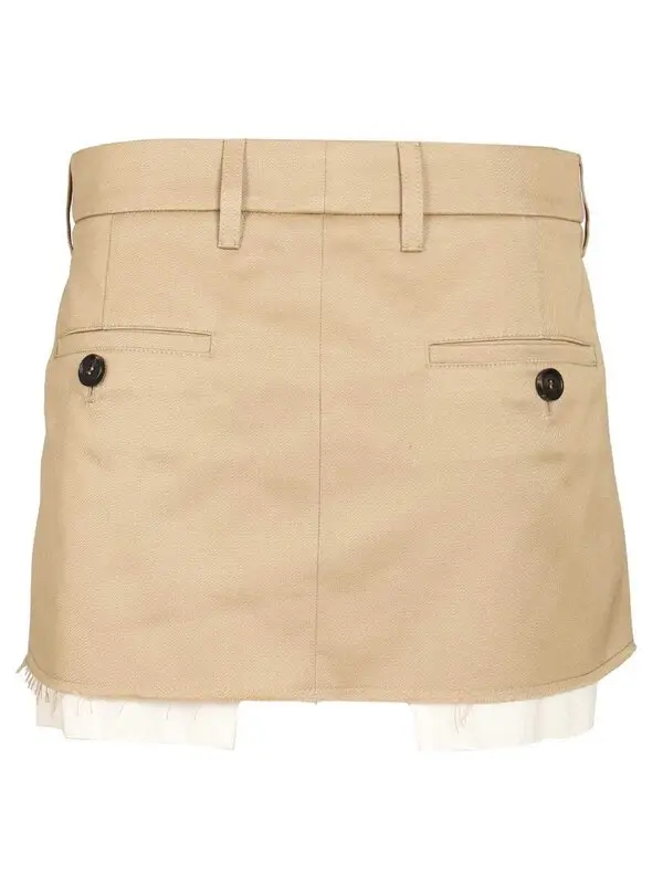 Miu Miu Cotton Chino Mini Skirt