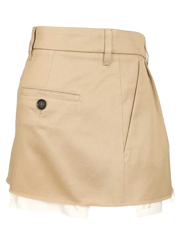 Miu Miu Cotton Chino Mini Skirt