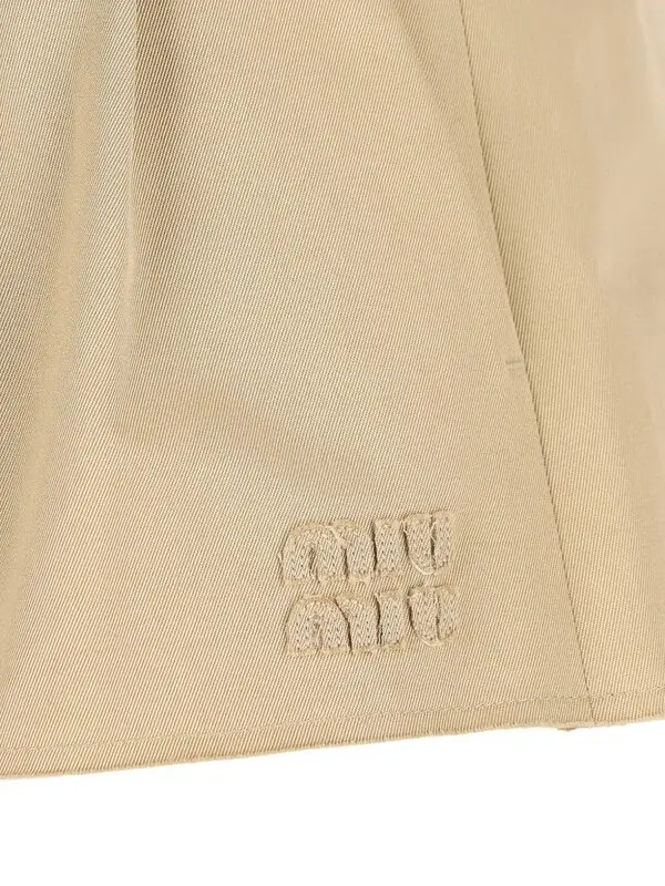 Miu Miu Cotton Chino Mini Skirt