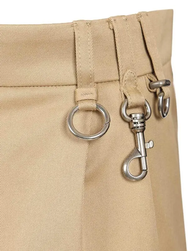 Miu Miu Cotton Chino Mini Skirt - Cream