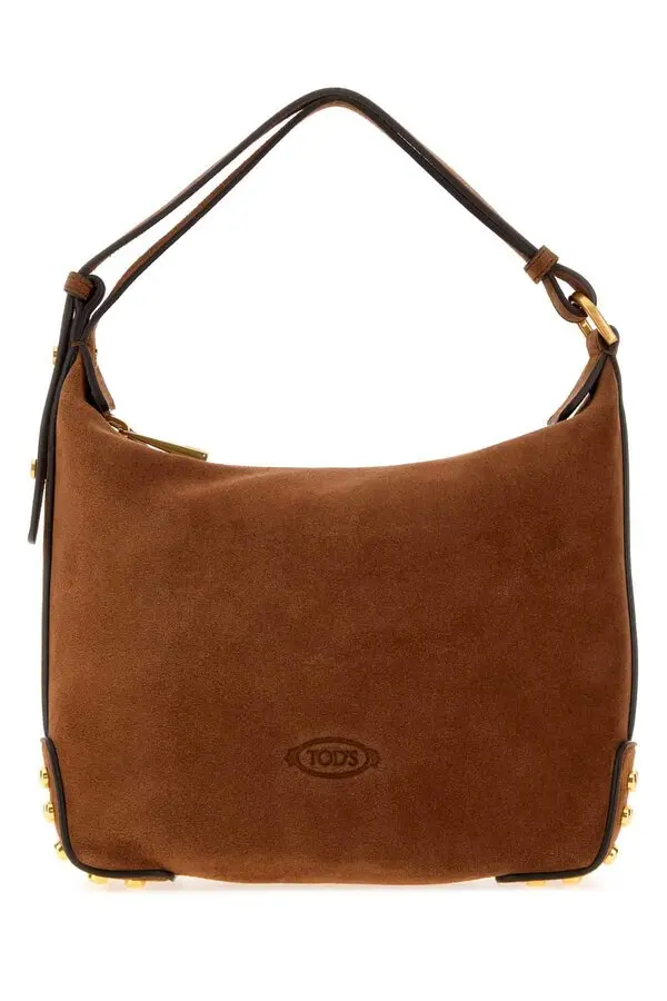 TOD'S Brown Suede Mini Shoulder Bag - Multicolor