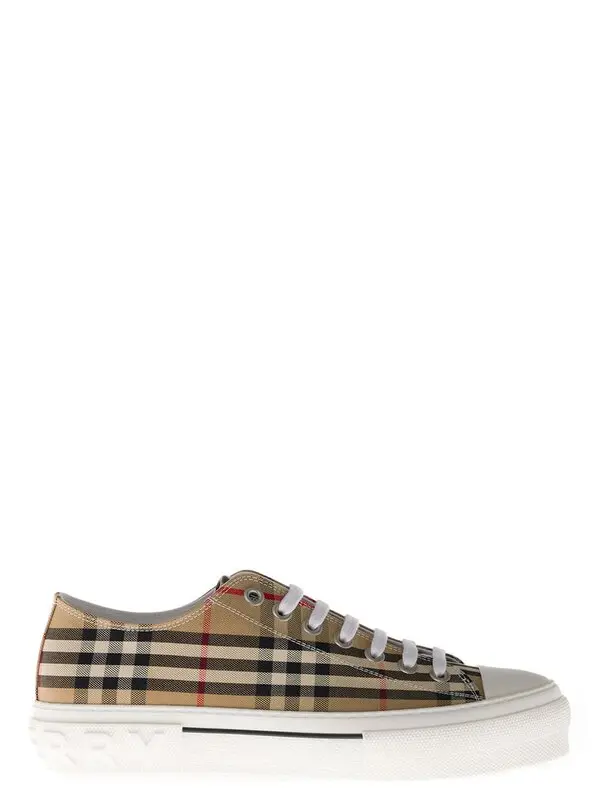Burberry Vintage Check Print Cotton Sneakers - Multicolor