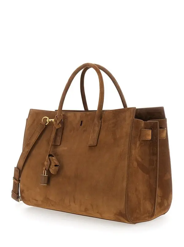 Saint Laurent Leather Handbag With Metallic Details - Multicolor