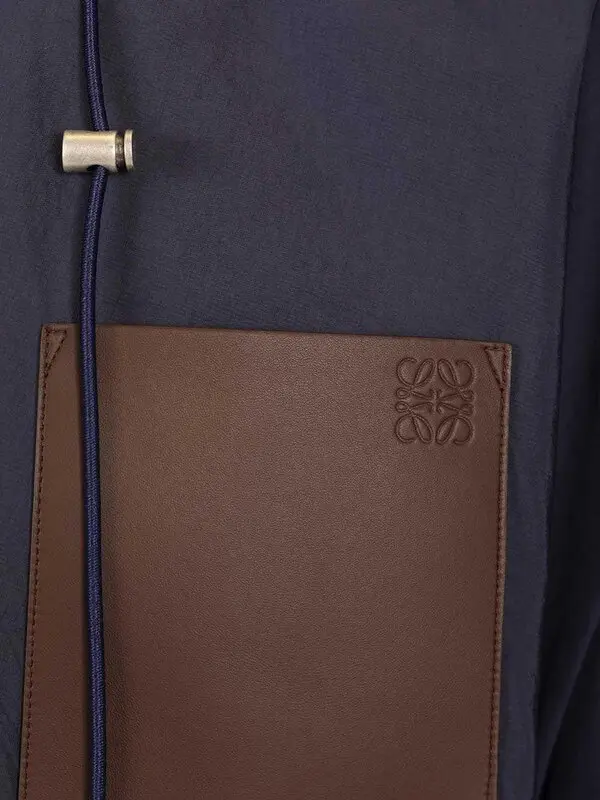 Loewe Hooded Jacket In Technical Fabric - Blue