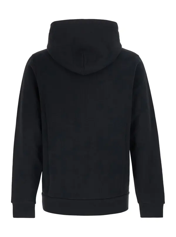 Moncler Black Sweatshirt With Logo Patch On The Front In Cotton For
