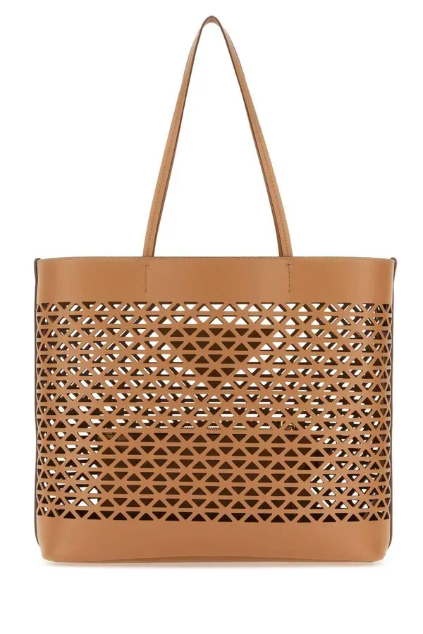 Prada Sand Leather Shopping Bag