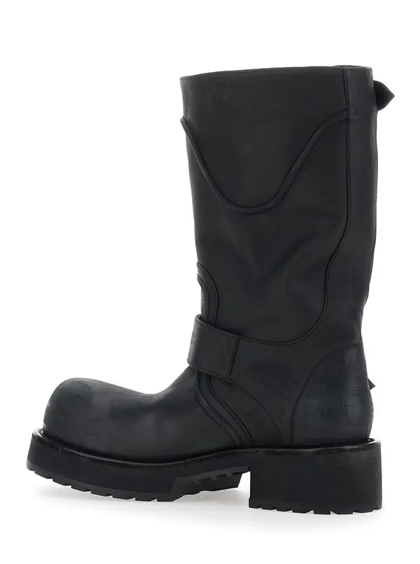 Balenciaga Venom Leather Boots - Multicolor