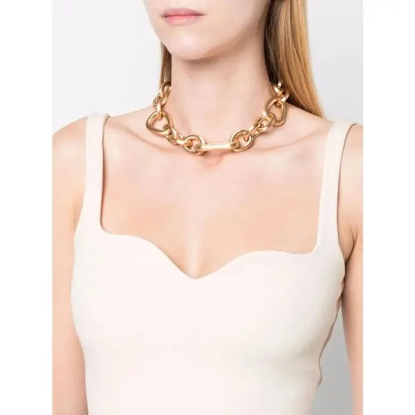 Cult Gaia Metallic Link Necklace