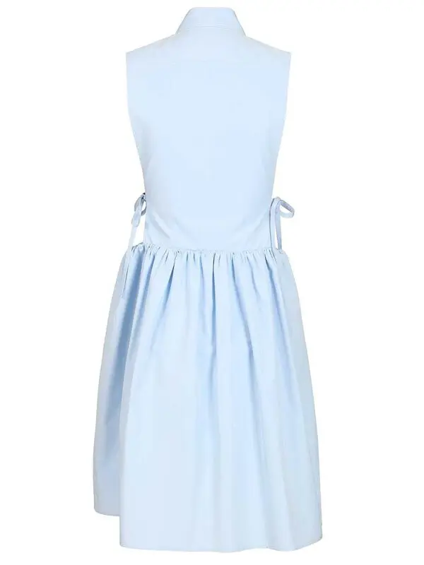 Miu Miu Sleeveless Poplin Dress - Blue
