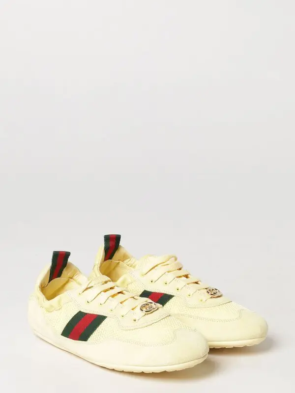 Gucci Shift Low-top Suede And Mesh Sneakers With Web Stripe