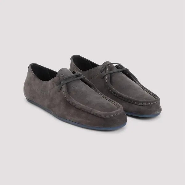 JIL SANDER Suede Leather Lace-up Shoes - Gray