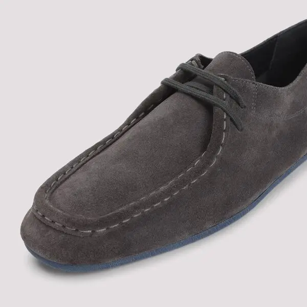 JIL SANDER Suede Leather Lace-up Shoes - Gray