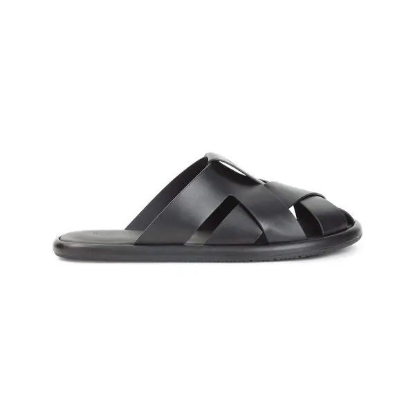 Giorgio Armani Leather Sandals - Black