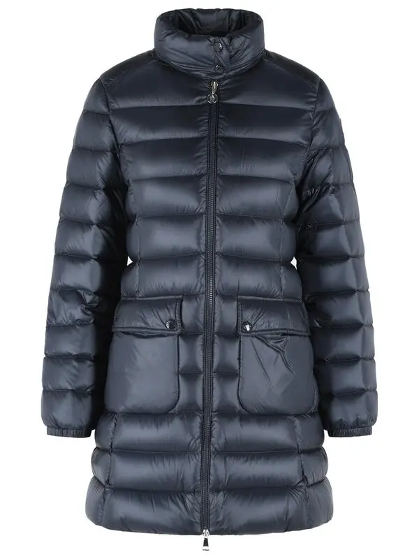 Moncler Genet' Long Navy Polyamide Down Jacket