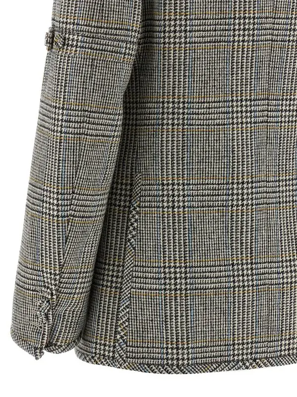 Thom Browne Prince Of Wales Wool Blazer - Multicolor