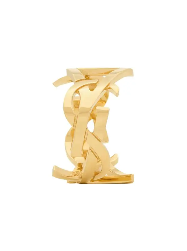 Saint Laurent Ring 'cassandre' With Gold-plated Details For