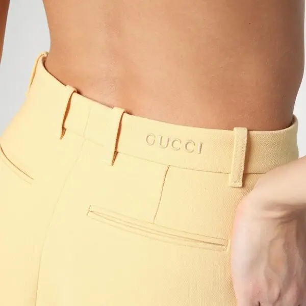 Gucci Coloured Wool Crepe Trousers