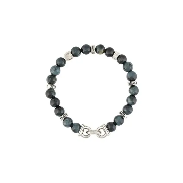 FERRAGAMO Gancini Stretch Bracelet - Black
