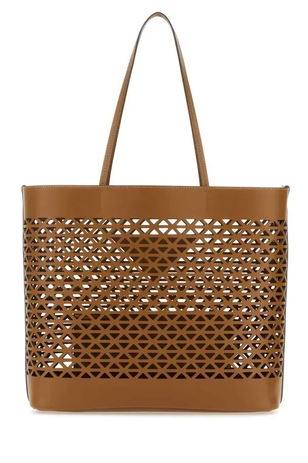 Prada Leather Shopping Bag - Brown