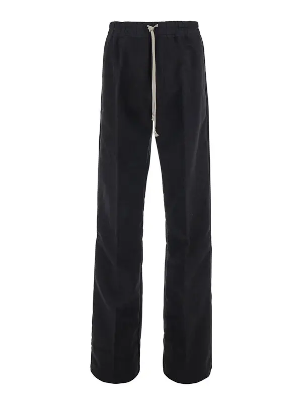 Rick Owens Pants With Elasticated Waistband With Oversized Drawstring In Cotton For