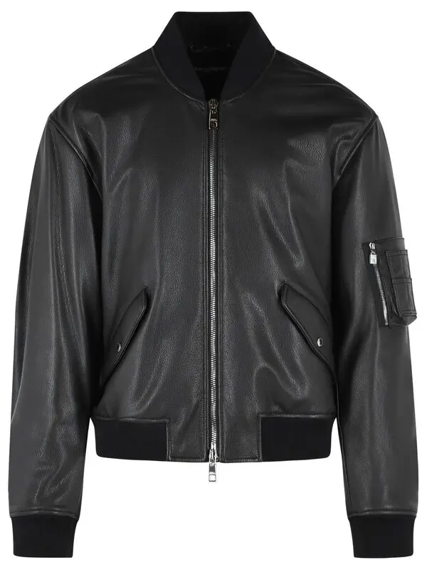 Dolce & Gabbana Leather Bomber Jacket