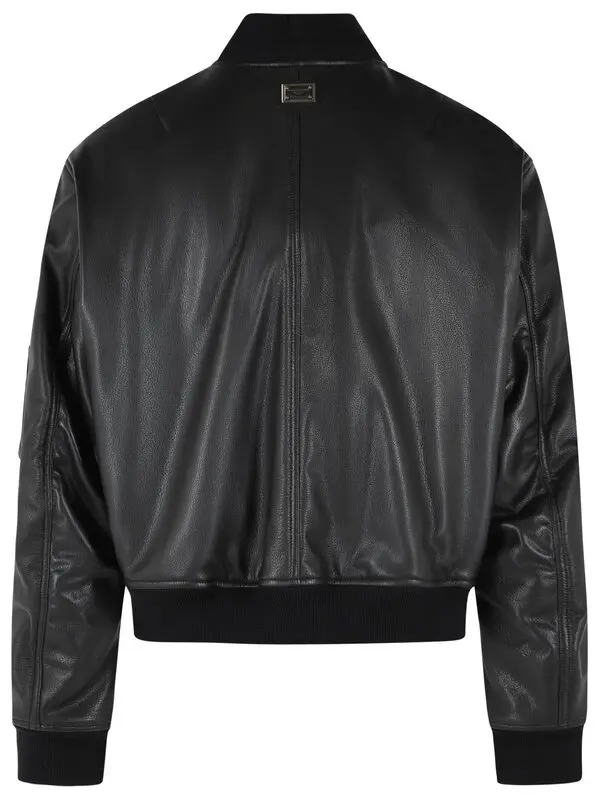Dolce & Gabbana Leather Bomber Jacket