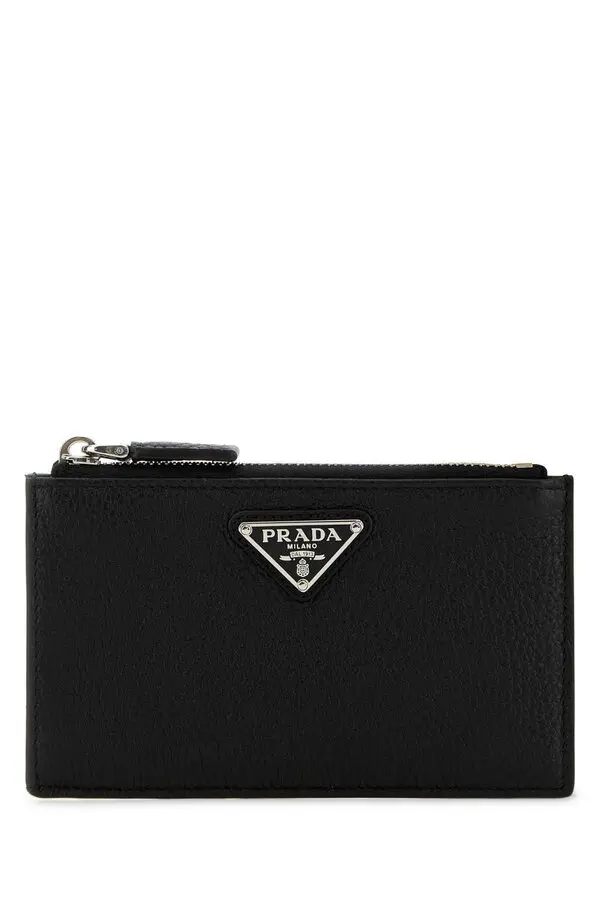 Prada Leather Card Holder - Black