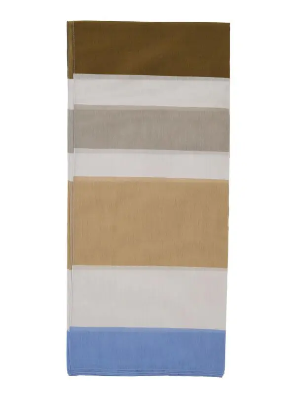 Saint Laurent Scarf With All-over Print In Cotton And Silk For - Multicolor