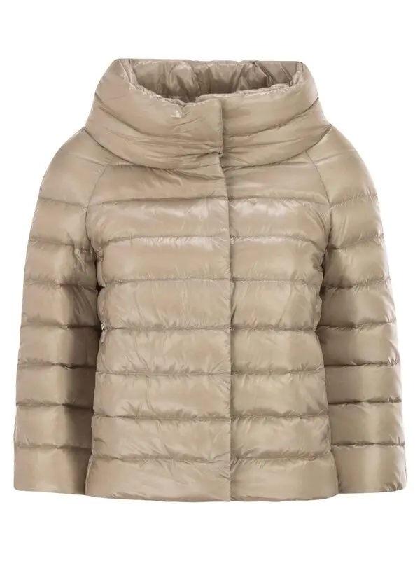 Herno Sofia Mini Cape With 3/4 Sleeves - Cream