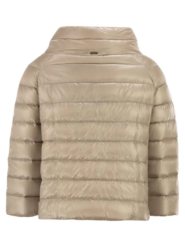 Herno Sofia Mini Cape With 3/4 Sleeves - Cream